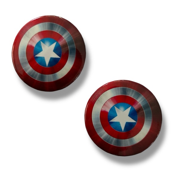 Marvel | Other | Marvel Captain America Shield Button Pins Nycc ...
